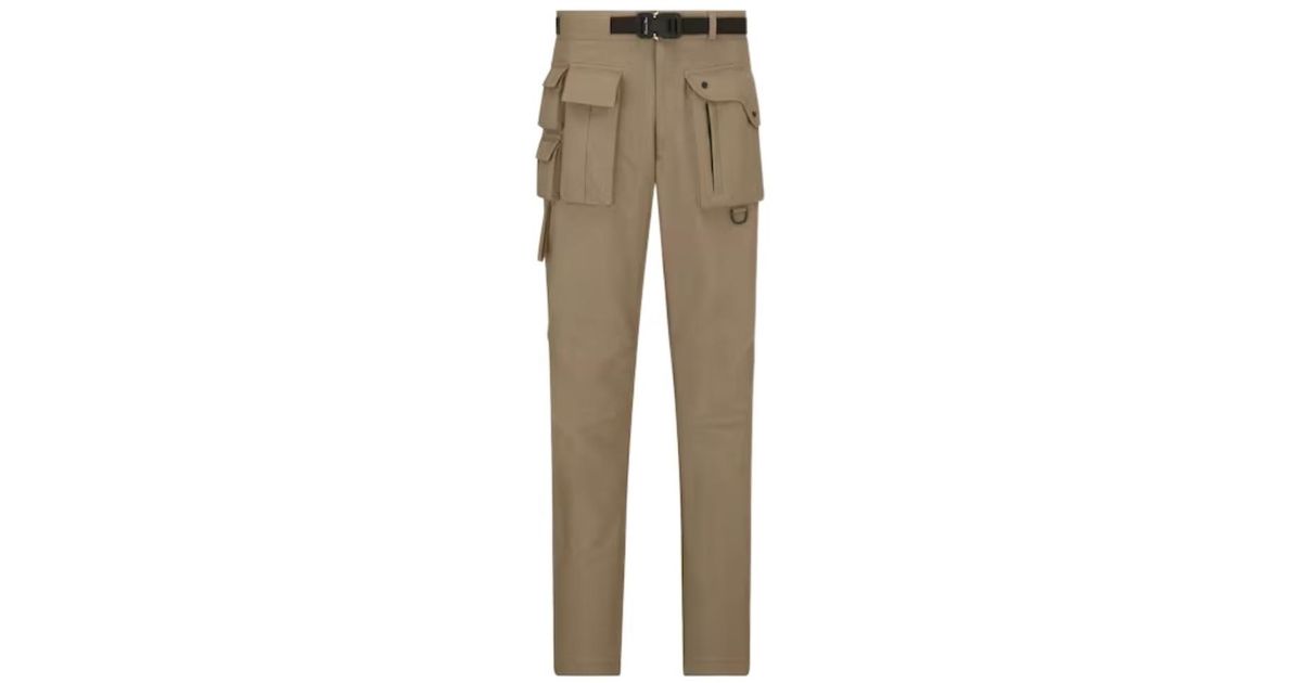 Dior Homme Belted Straight Leg Pants in Natural for Men | Lyst