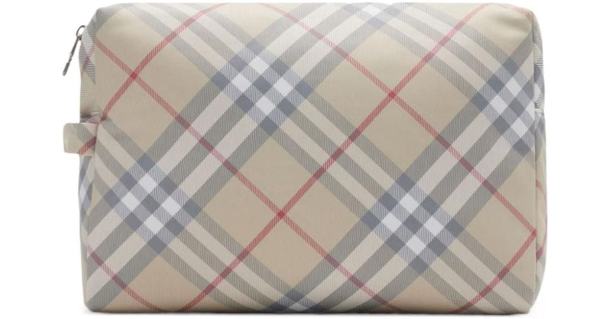 Burberry Check Changing Pouch in Gray | Lyst