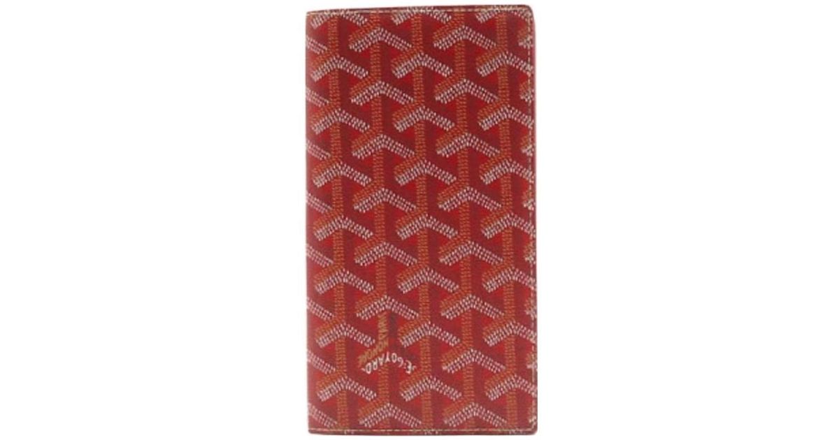 Goyard Long Purse With Printed Pattern in Red | Lyst