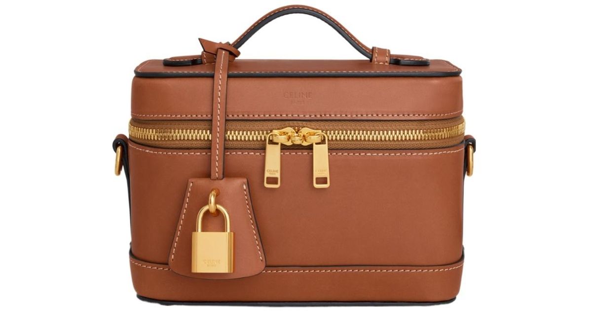 Celine Vanity Shoulder Bag in Brown | Lyst