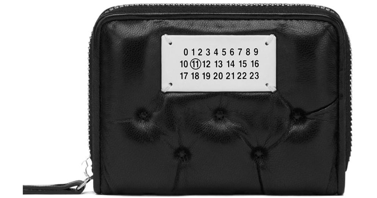 Maison Margiela Numbers-Motif Padded Leather Coin Pouch in Black | Lyst