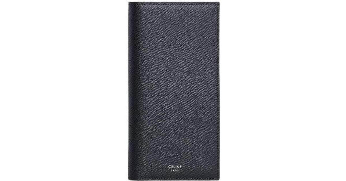 Celine Vertical Wallet With Coin Compartment in Blue for Men | Lyst