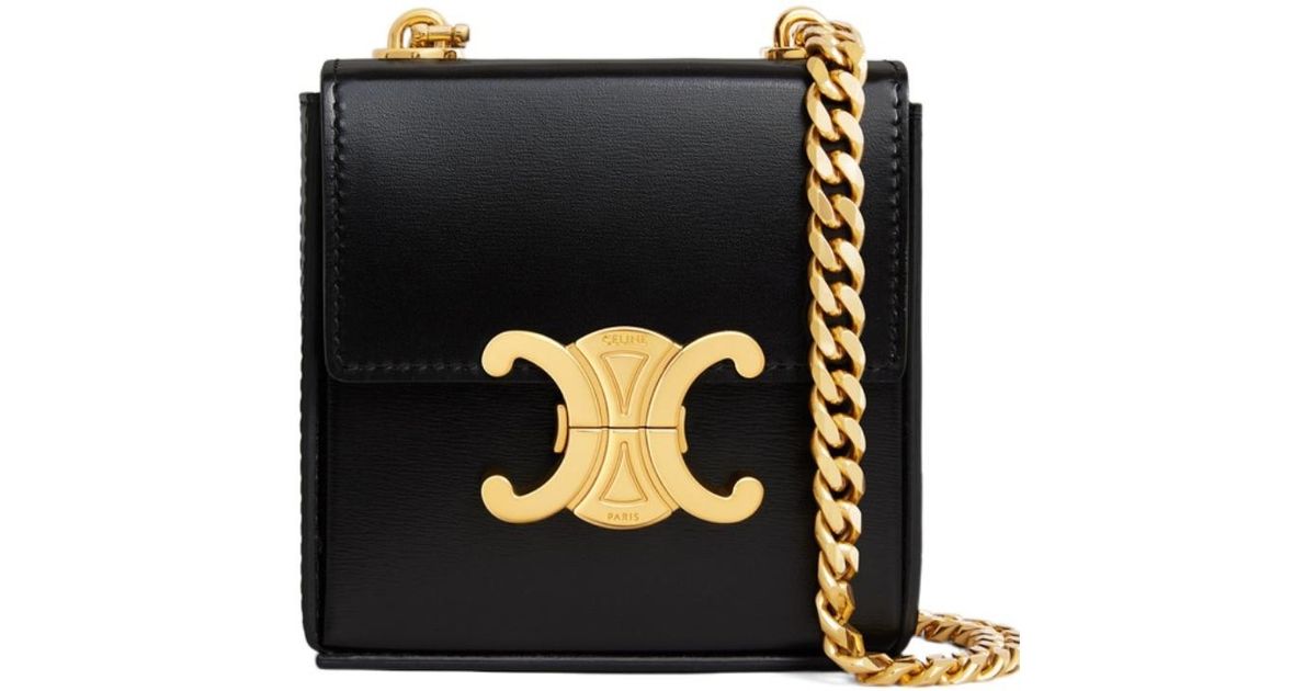 Celine Mini Box Triomphe in Black | Lyst