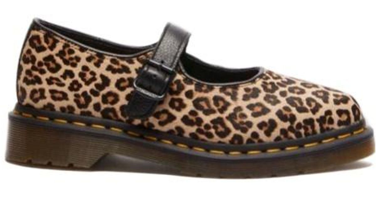 Dr. Martens Leopard Mary Janes in Brown | Lyst