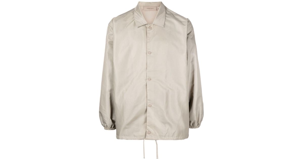Fear Of God Logo-Patch Jacket in Natural for Men | Lyst