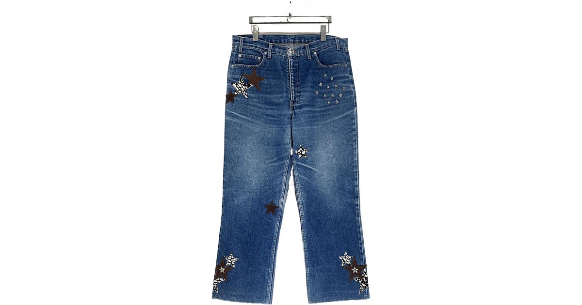 Chrome Hearts Star Pattern Jeans in Blue for Men | Lyst