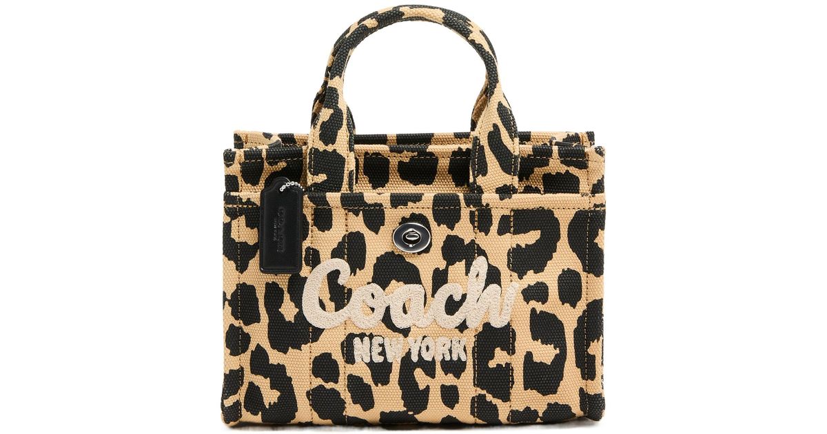 COACH Leopard Canvas Work Tote Bag 20 in Black | Lyst