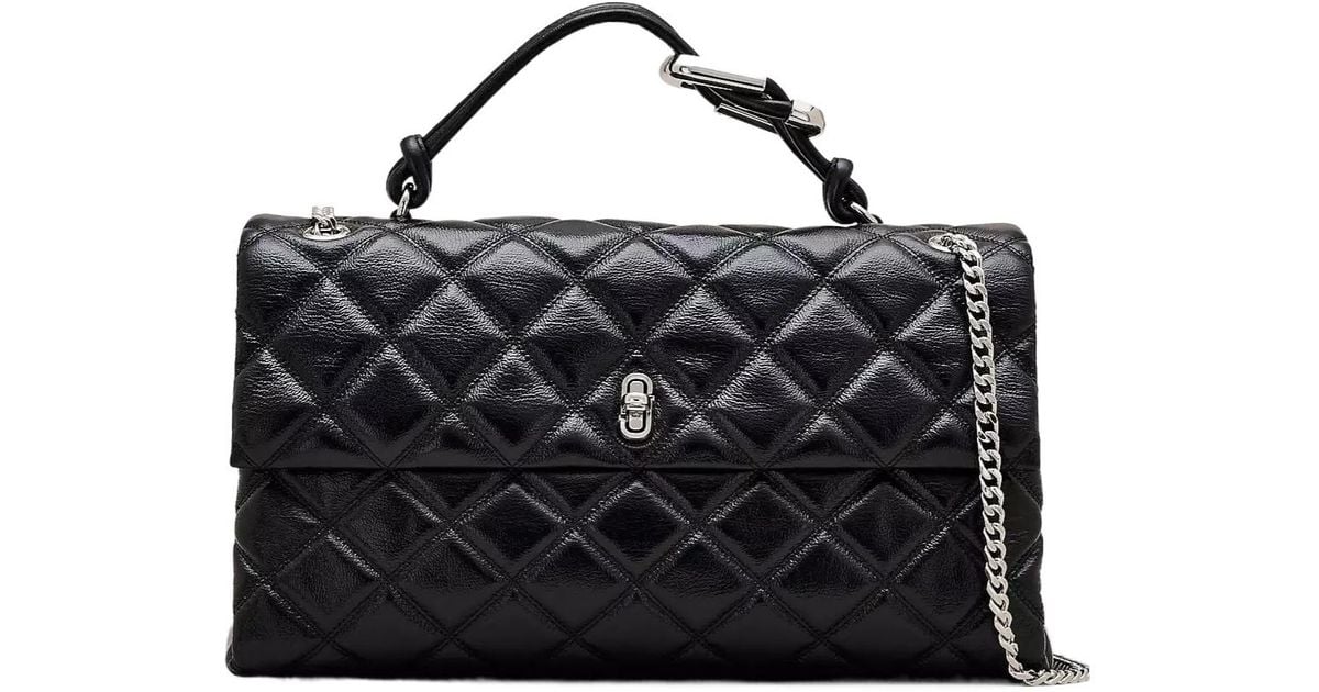 Marc Jacobs The Quilted Xl Dual Convertible Shoulder Bag in Black | Lyst