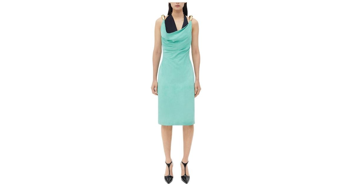 Bottega Veneta Medium Length Dress in Blue | Lyst