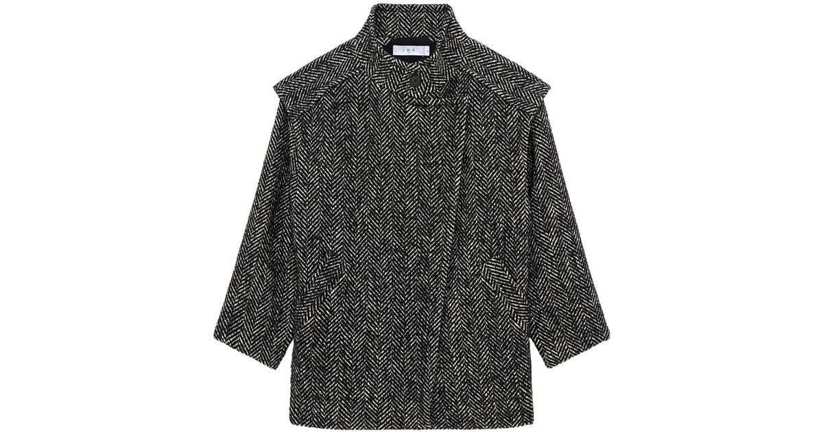 IRO Esmera Medium And Long Coat in Gray | Lyst