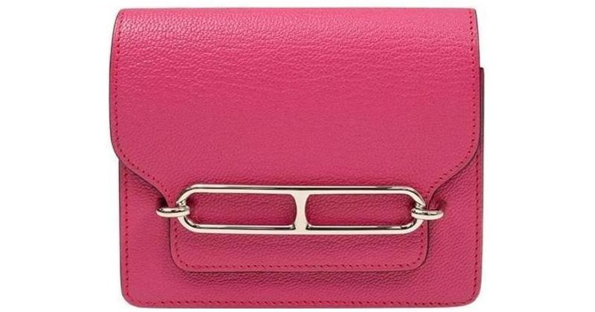 Hermès Roulis Slim Series Wallet in Pink | Lyst