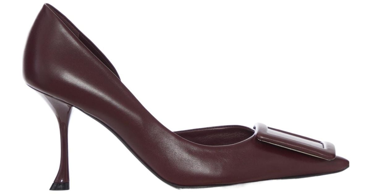 Roger Vivier Viv Ville Pointed High Heels in Purple | Lyst UK