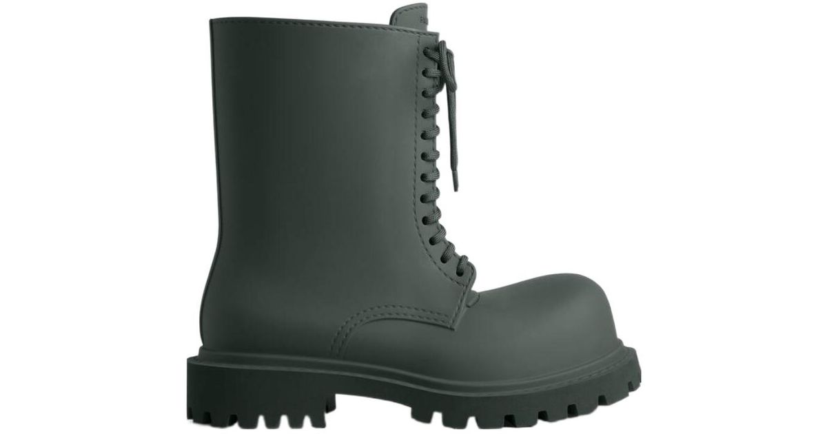Balenciaga Steroid Combat Boots in Green for Men | Lyst