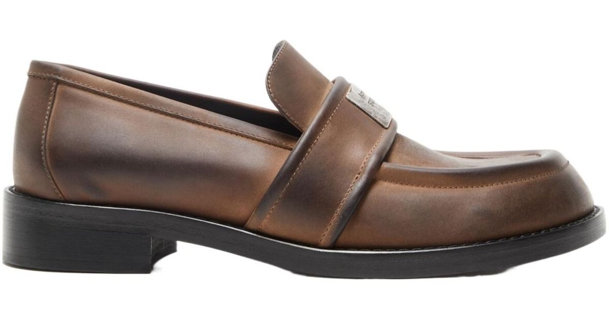 Acne Studios Leather Loafers in Brown for Men | Lyst