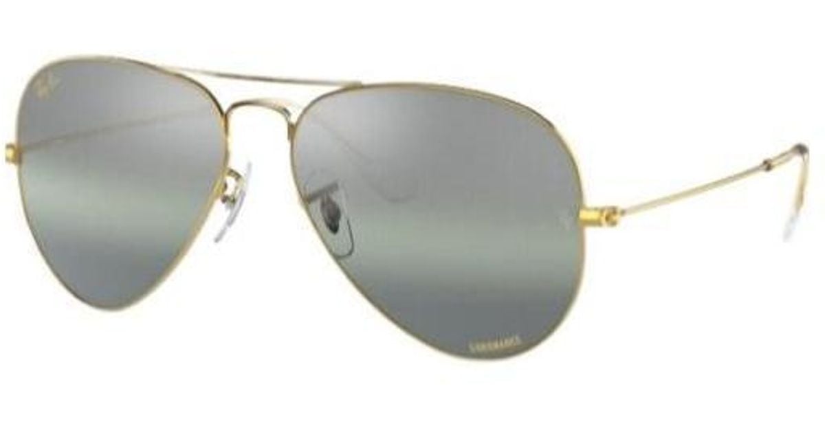 Ray-Ban Aviator Sunglasses in White for Men | Lyst UK