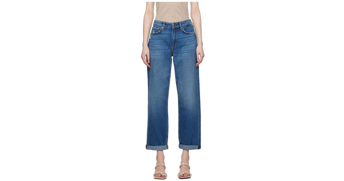 Rag & Bone Baggy Dre Low-Rise Boyfriend Jeans in Blue | Lyst