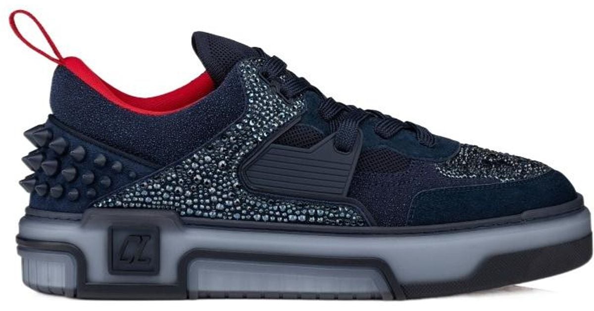 Christian Louboutin Astroloubi Strass Low-Top Sneakers in Blue for Men ...