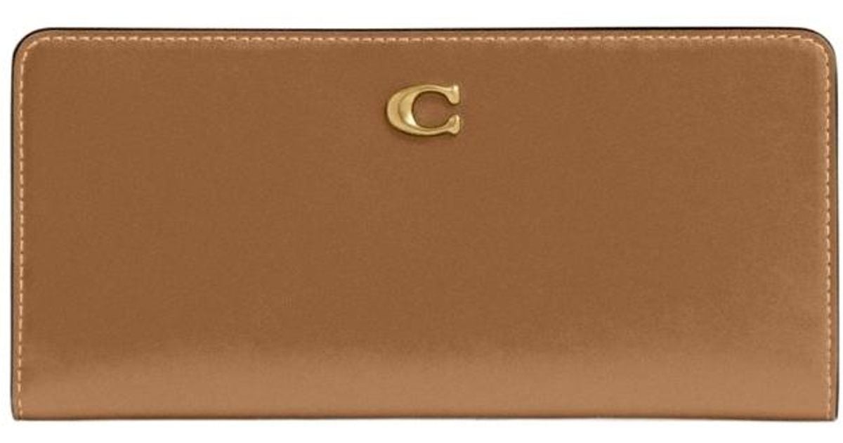 COACH Logo Wallet in Brown | Lyst