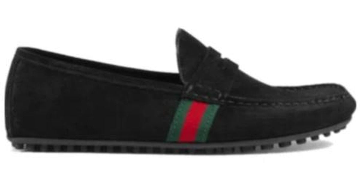 Gucci Ribbon Driving Shoes in Black for Men | Lyst