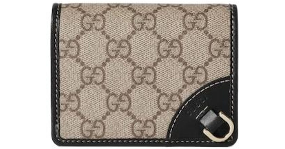 Gucci Gg Logo Mini Wallet in Gray | Lyst