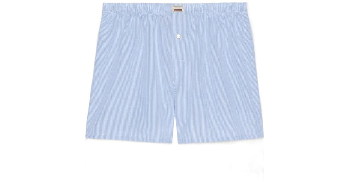 Gucci Logo-Patch Boxers in Blue for Men | Lyst