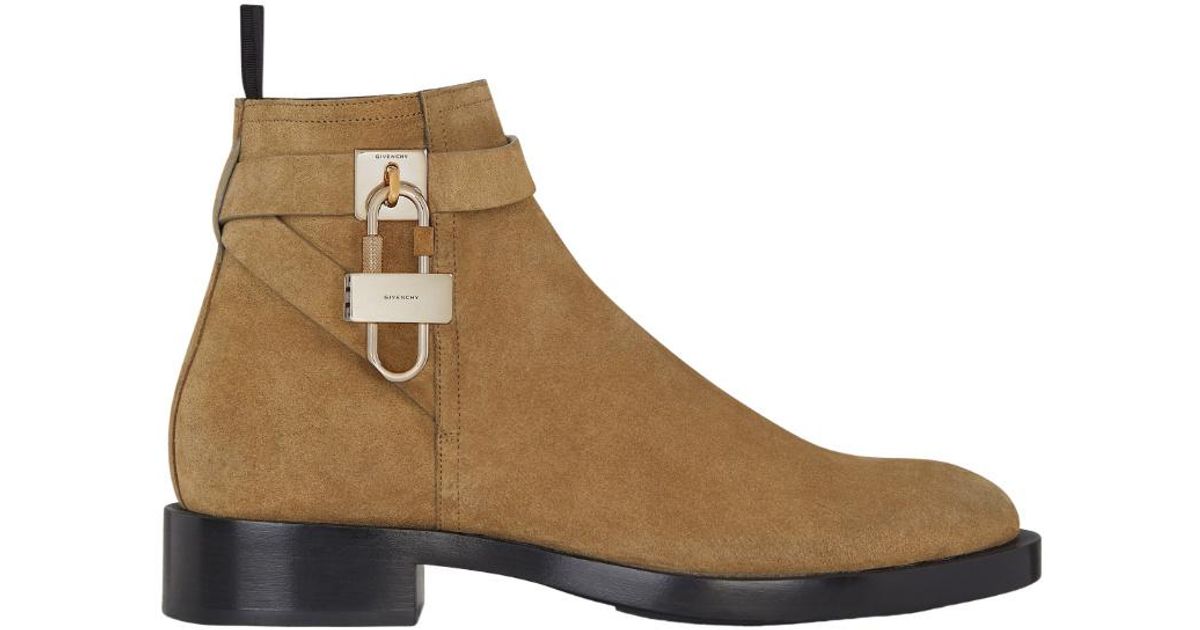 Givenchy Lock Ankle Boots in Brown for Men | Lyst