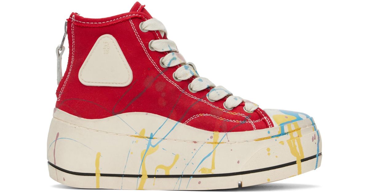 R13 Tall Kurt Sneakers in Red | Lyst