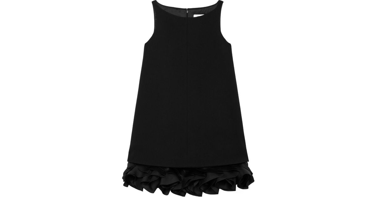 Celine Bouquet Mini Dress in Black | Lyst