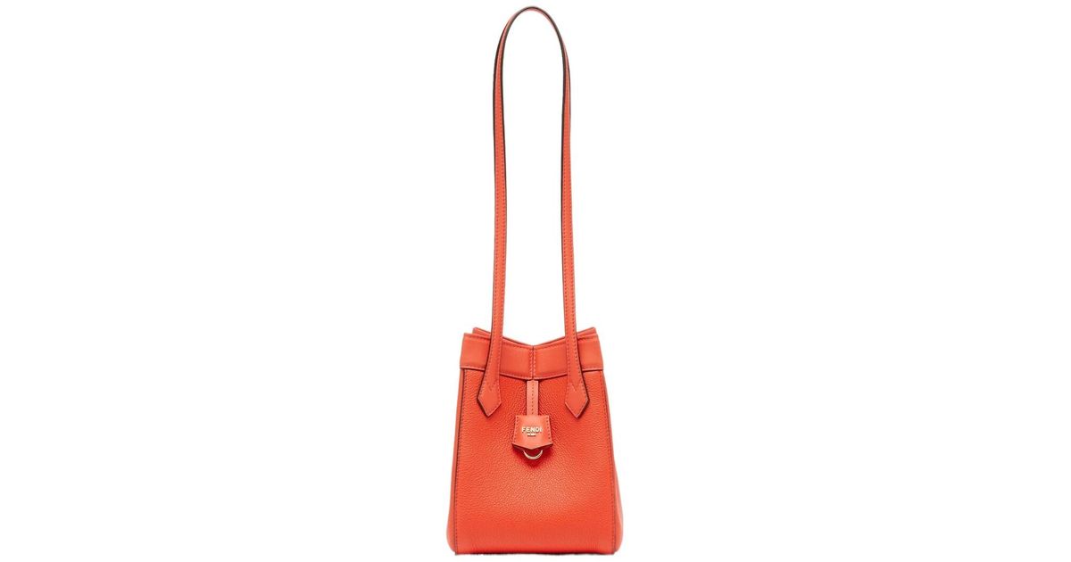 Fendi Origami Mini Bucket Bag in Red | Lyst