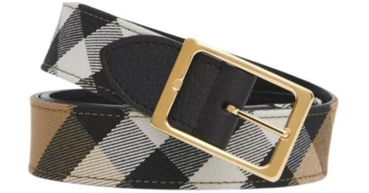 Burberry Double-Sided Checked Belt | Lyst