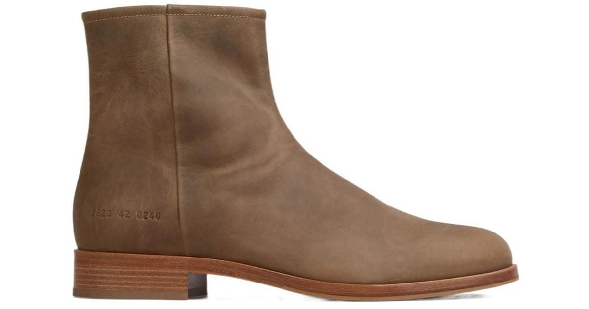 Common Projects Side-Zip Boots in Brown for Men | Lyst