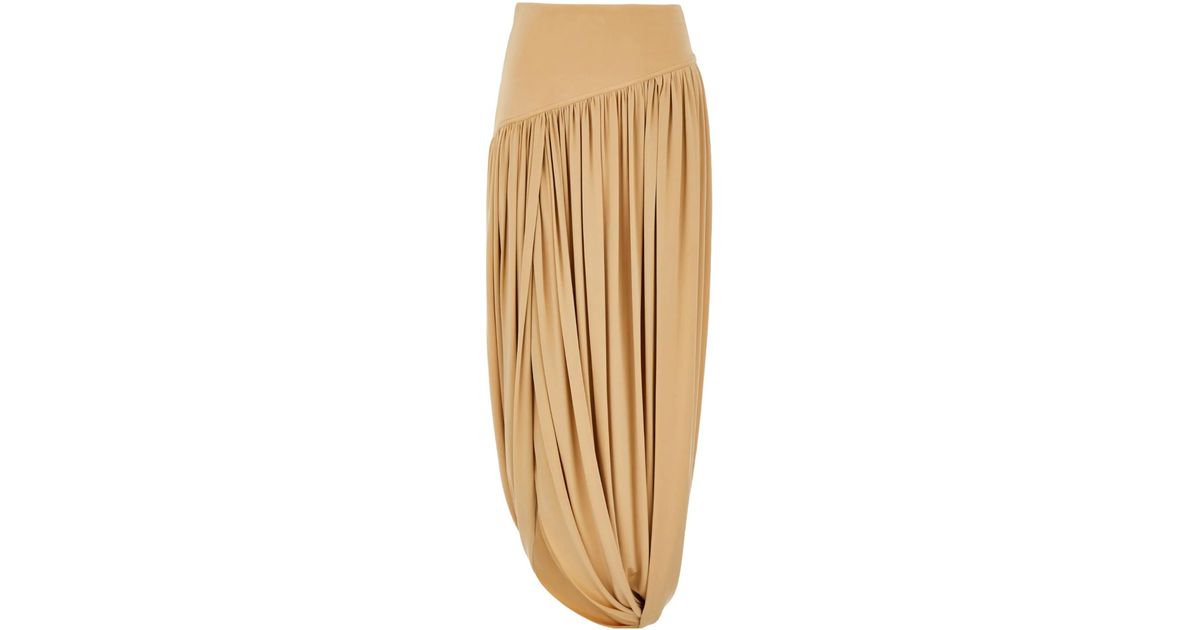 Ferragamo Skirt With Basque Detail in Natural | Lyst