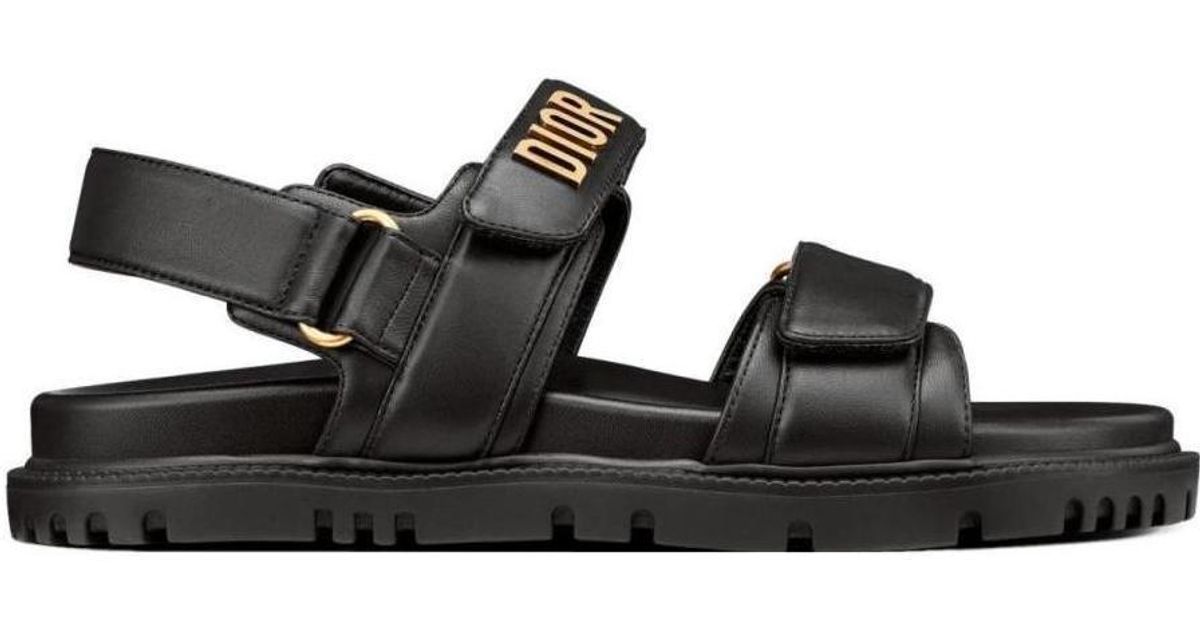 Dior Logo Sandals in Black | Lyst
