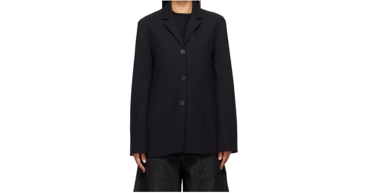 Studio Nicholson Weston Single-Breasted Blazer in Black | Lyst