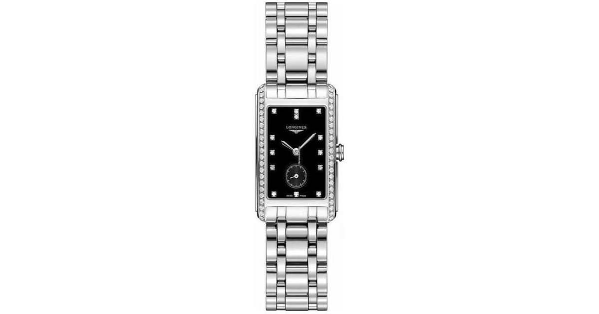 Longines Quartz Diamond Watch With Dial in White | Lyst