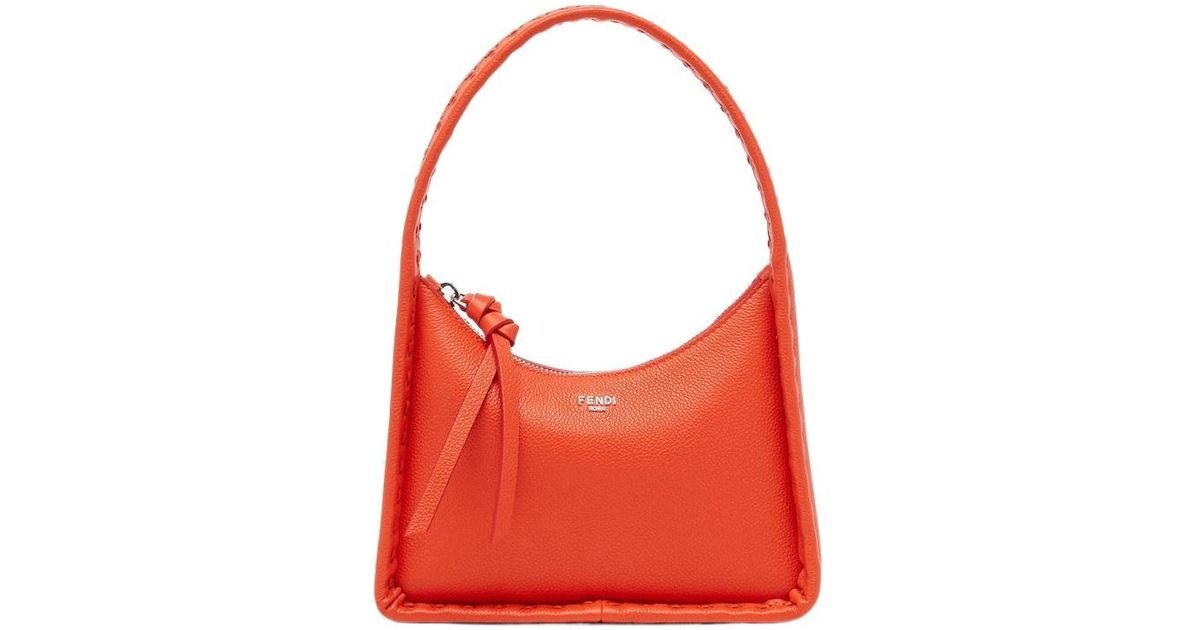 Fendi Mini Fendessence Logo Plaque Tote Bag in Red | Lyst