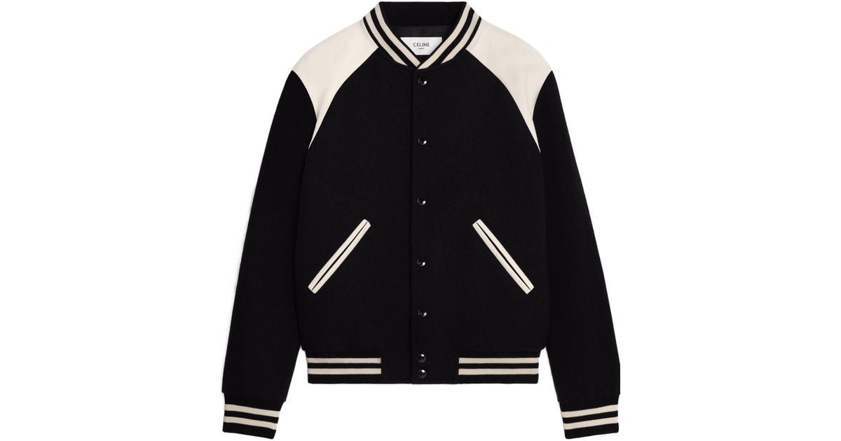 Celine Classic Teddy Jacket in Black for Men | Lyst