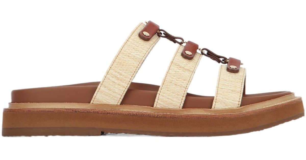 Celine Tippi Slippers in Brown | Lyst