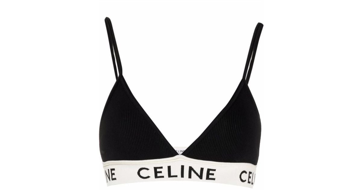 Celine Logo Underwear in Black | Lyst