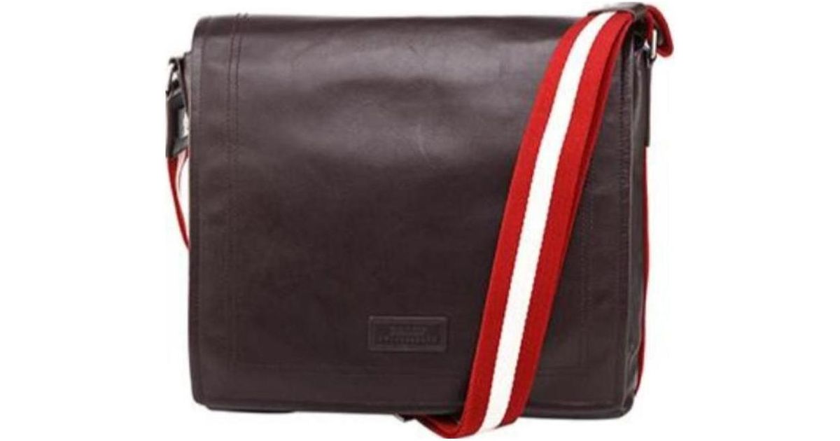 Bally Logo Details Satchel in Red for Men | Lyst