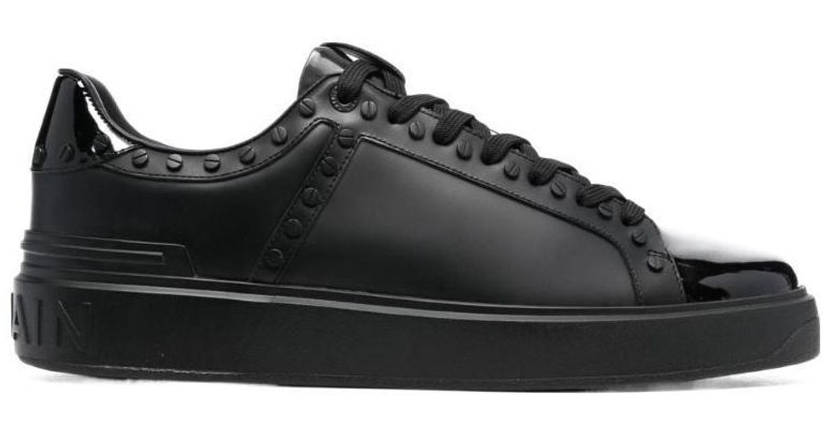 Balmain Logo Low Upper Board Shoes in Black for Men | Lyst