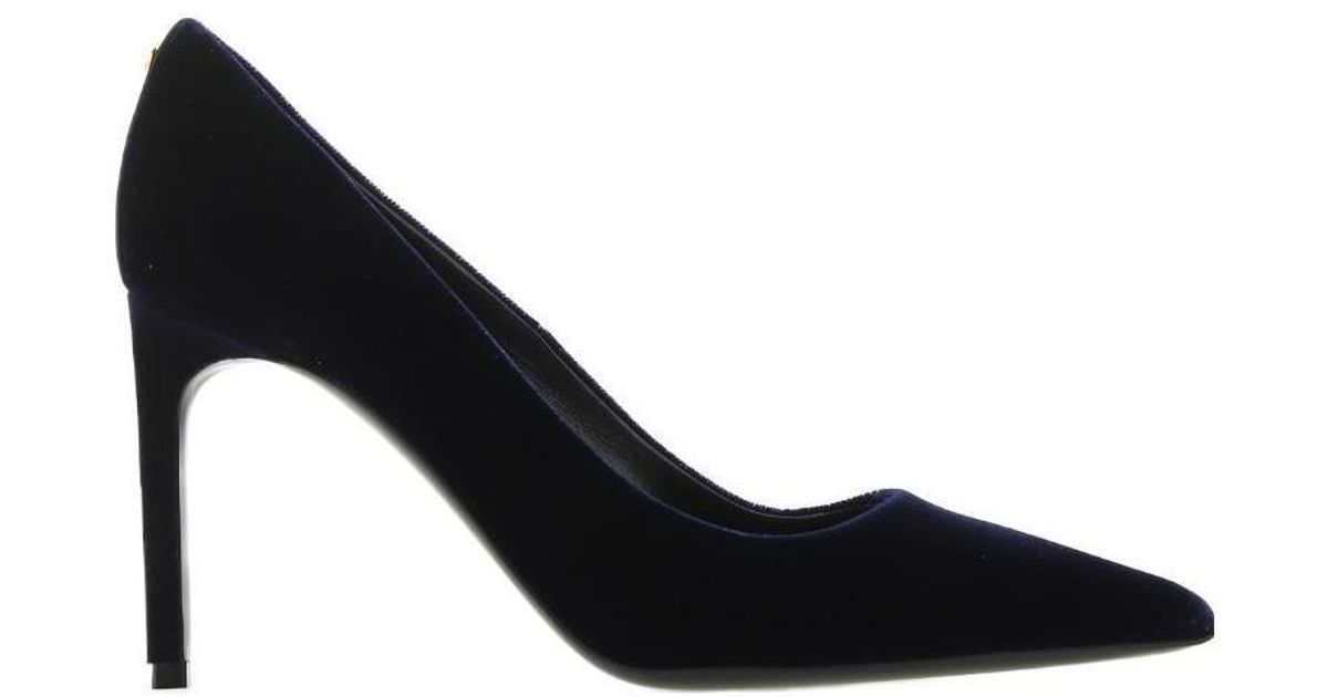 Tom Ford T Screw Velvet Pumps in Black | Lyst