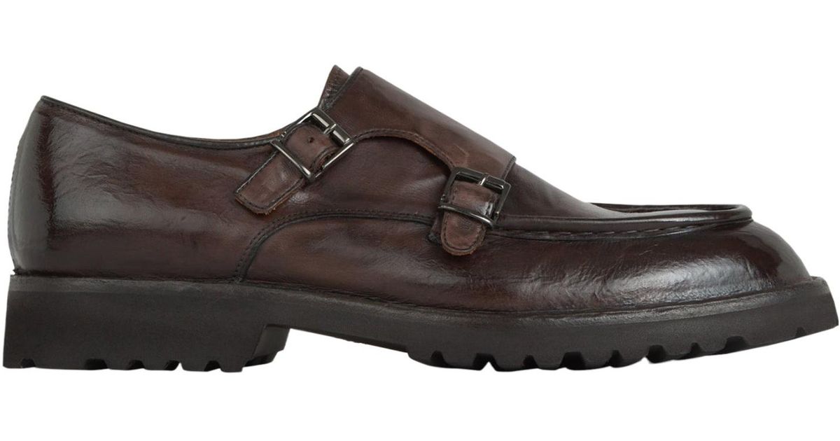 Green George Double-Button Casual Shoes in Brown for Men | Lyst