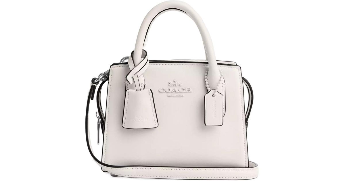 COACH Andrea Mini Shoulder Bag in Natural | Lyst