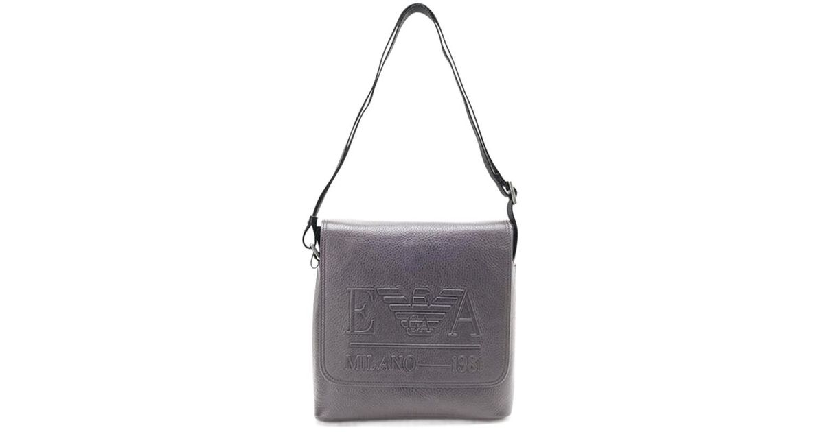 Emporio Armani Flip Shoulder Bag in Gray for Men | Lyst