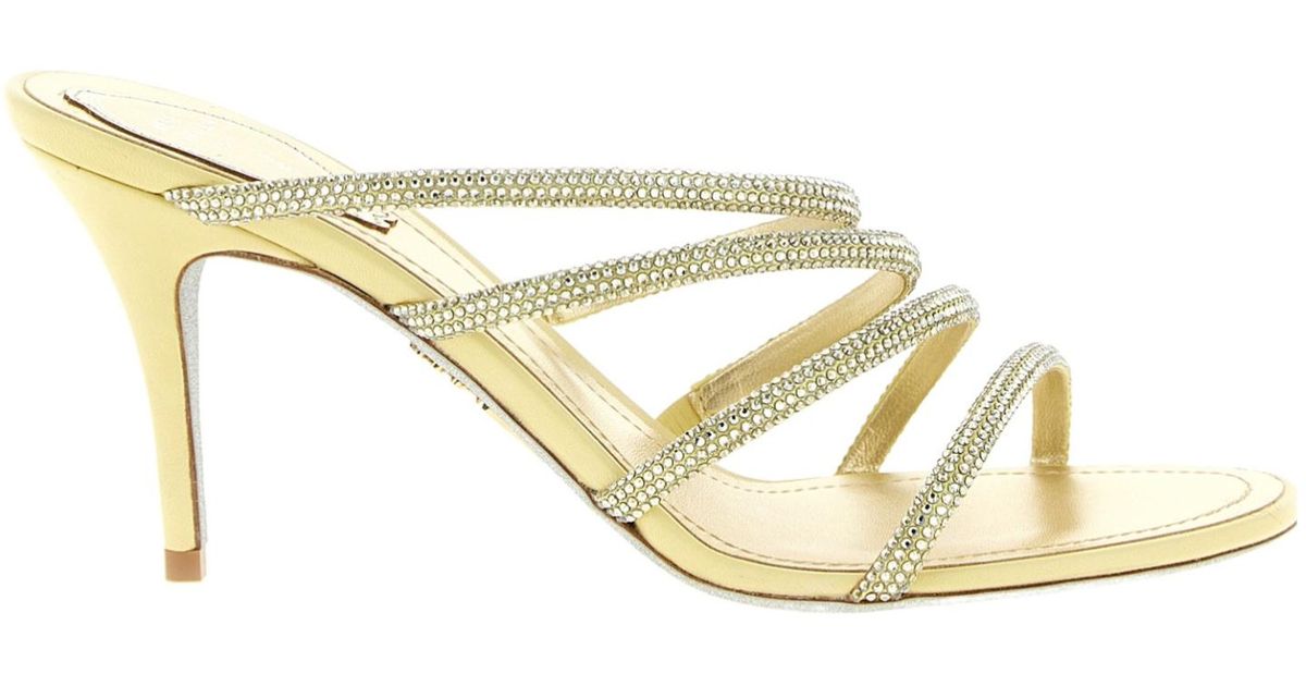 Rene Caovilla 'Erin' Sandals in Metallic | Lyst UK
