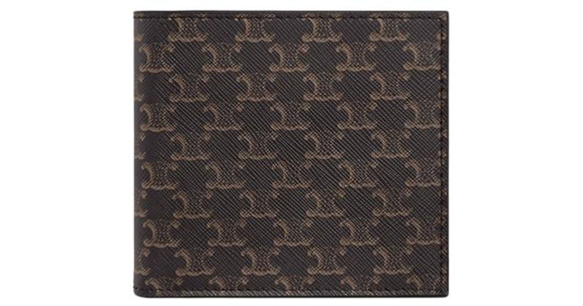 Celine Bi-Fold Wallet in Black for Men | Lyst
