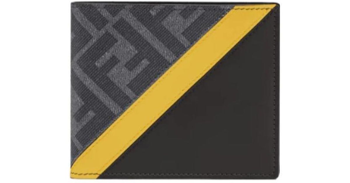 Fendi Fabric Bi-Fold Wallet in Black for Men | Lyst