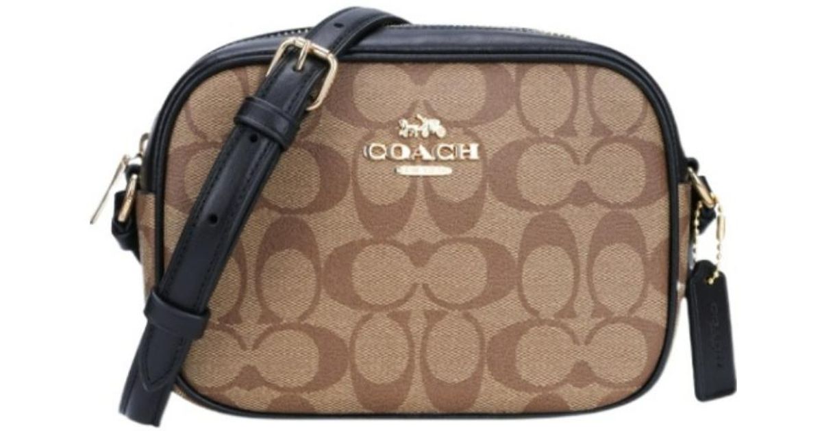 COACH Mini Jamie Logo Satchel Bag in Brown | Lyst