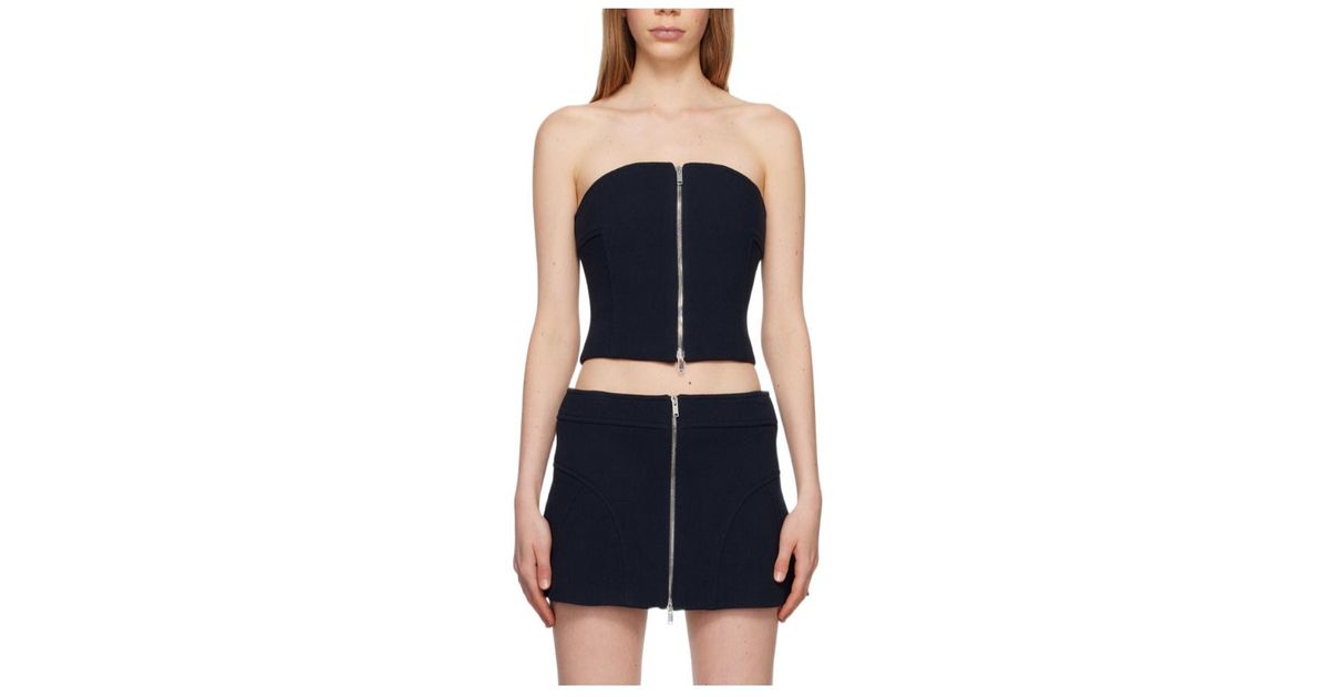 Khaite The Ira Zipper Vest in Blue | Lyst